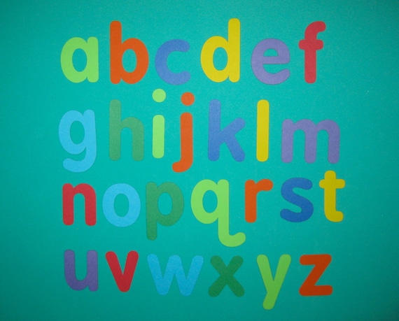 Items similar to Paper Lowercase Alphabet Letters - great for school ...