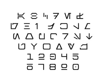 Aurebesh Alphabet - Etsy