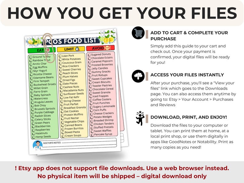 PCOS Food List | Fillable & Printable | Hormone Balance Guide | Digital ...