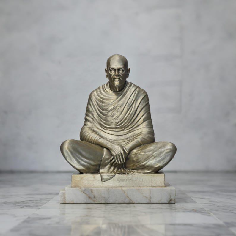 Sree Narayana Guru Devan Statue – Gold Plated Hindu Altar & Meditation ...