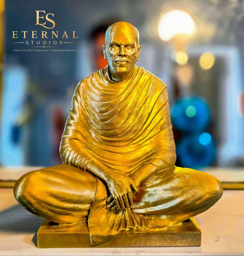 Sree Narayana Guru Devan Statue – Gold Plated Hindu Altar & Meditation ...