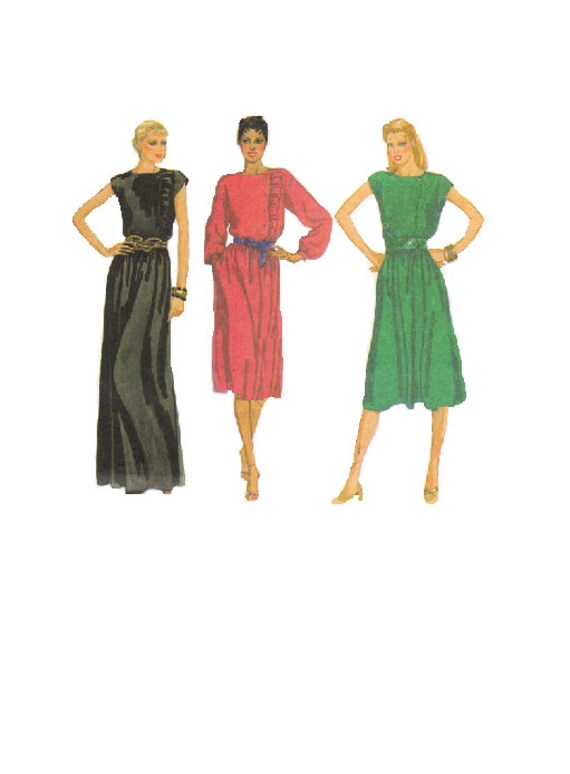 McCall's 8324 Sewing Pattern Retro 80s Evening Gown | Etsy