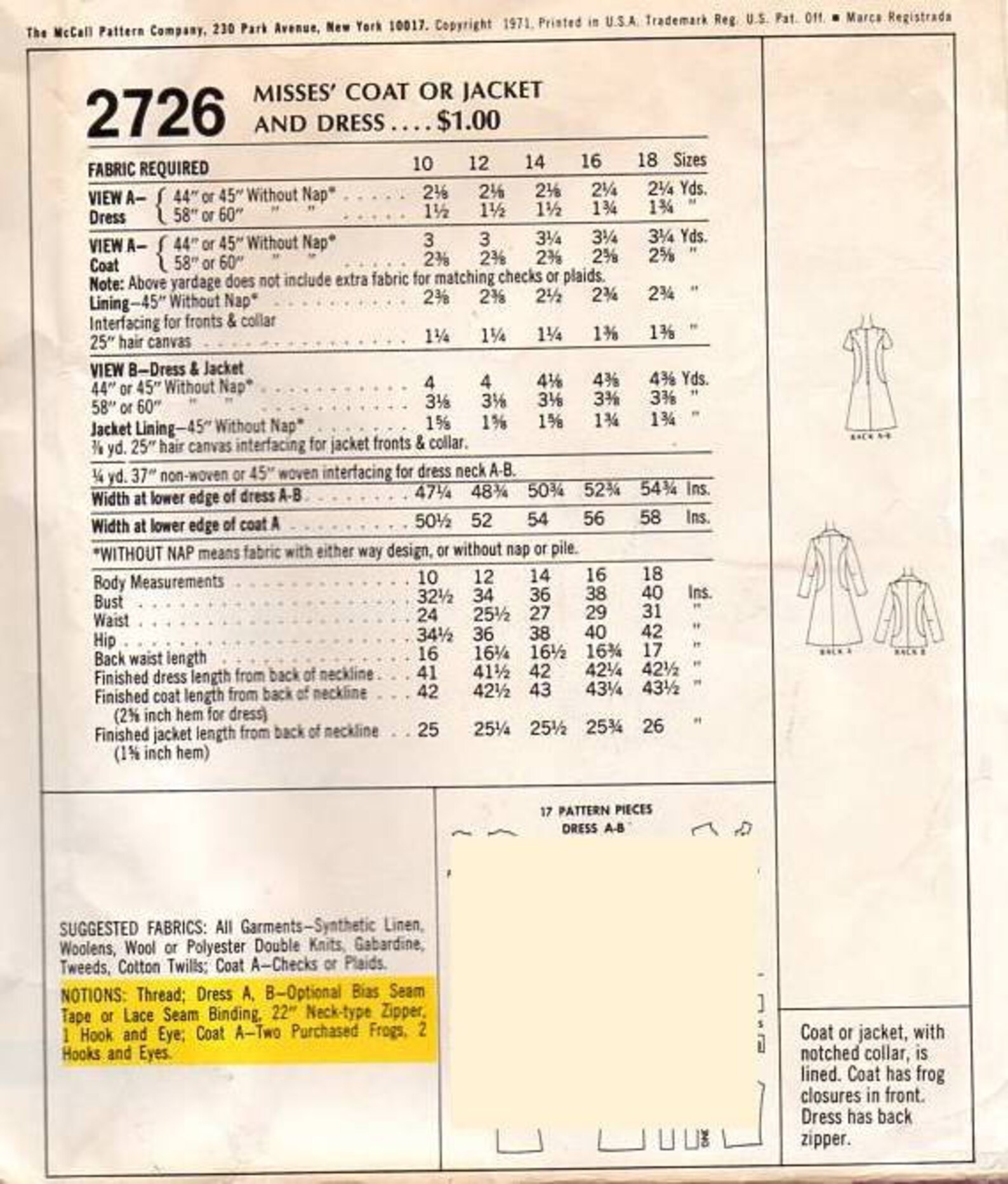 Mccall's 2726 Sewing Pattern Retro 1960s Sheath Dress - Etsy
