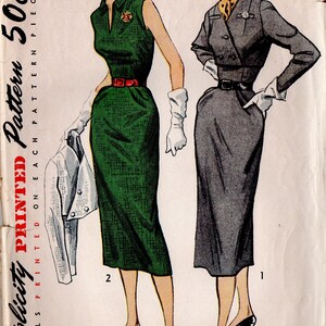Simplicity 8473 Vintage Sewing Pattern Retro Slim Fit Wiggle Dress ...