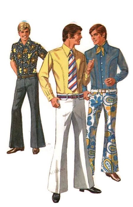 Simplicity 8255 Men's Sewing Pattern Retro 70s Dress Business Shirt ...