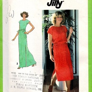 Simplicity 70s Retro Sewing Pattern Midi Maxi Pullover Dress Drawsting ...