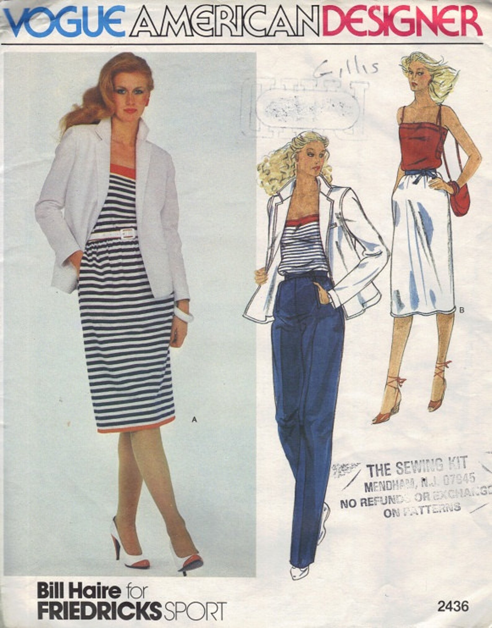 Vogue American Designer 80s Sewing Pattern Bill Haire for - Etsy Norway