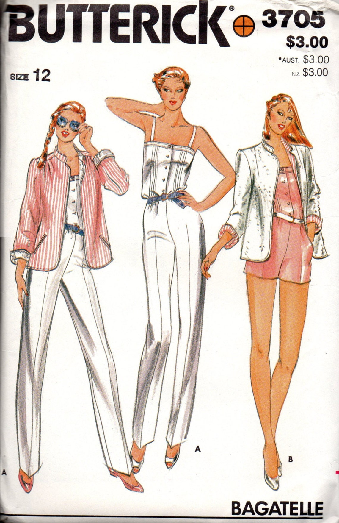 Retro Disco Style One Piece Jumpsuit Butterick 3705 Camisole | Etsy