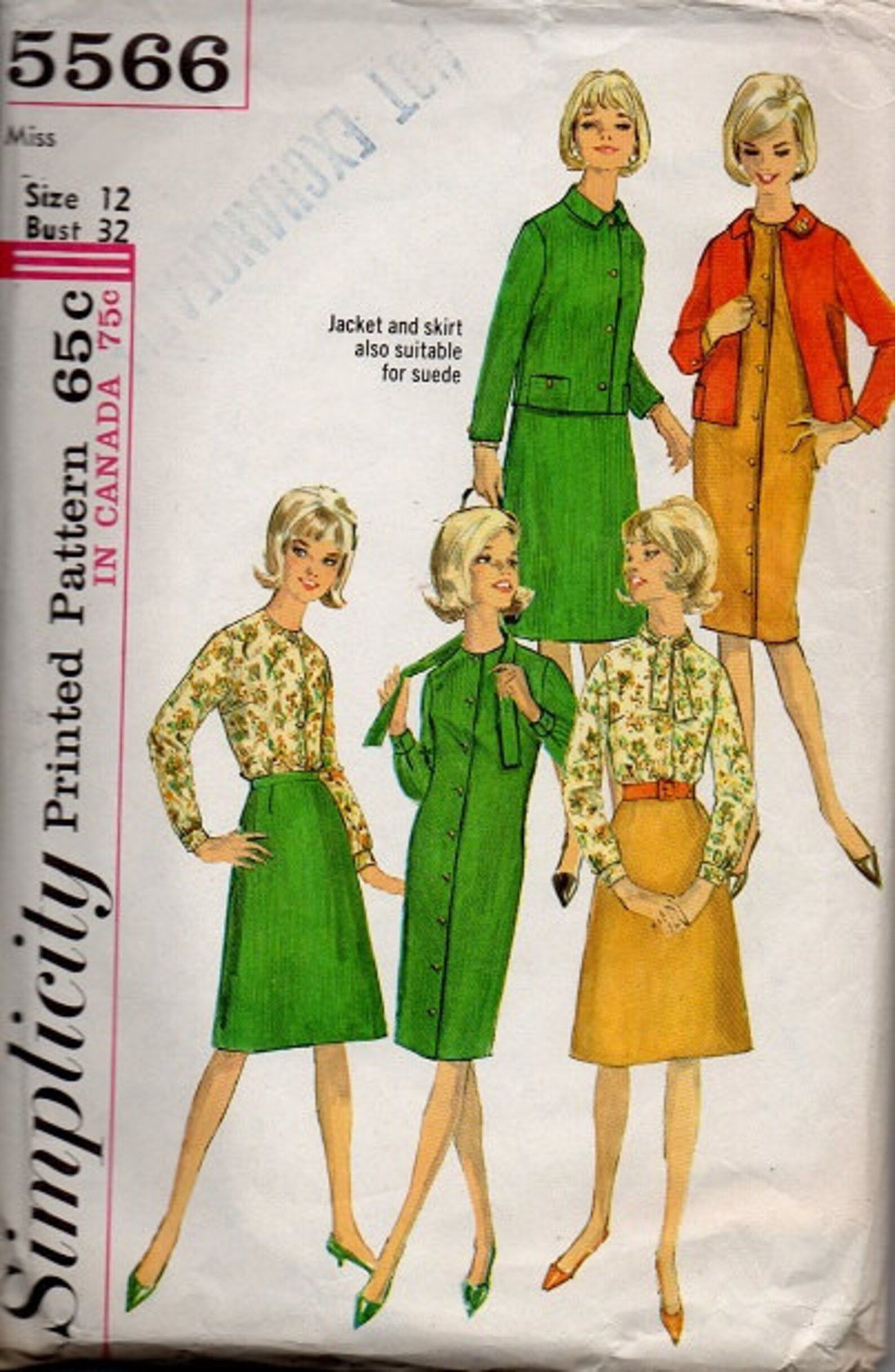 Simplicity 1960s Sewing Pattern Mad Men Style Jacket Skirt - Etsy