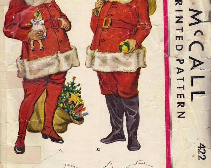 Mccall Sewing Pattern 1930s Santa Claus Suit Costume Christmas Outfit ...