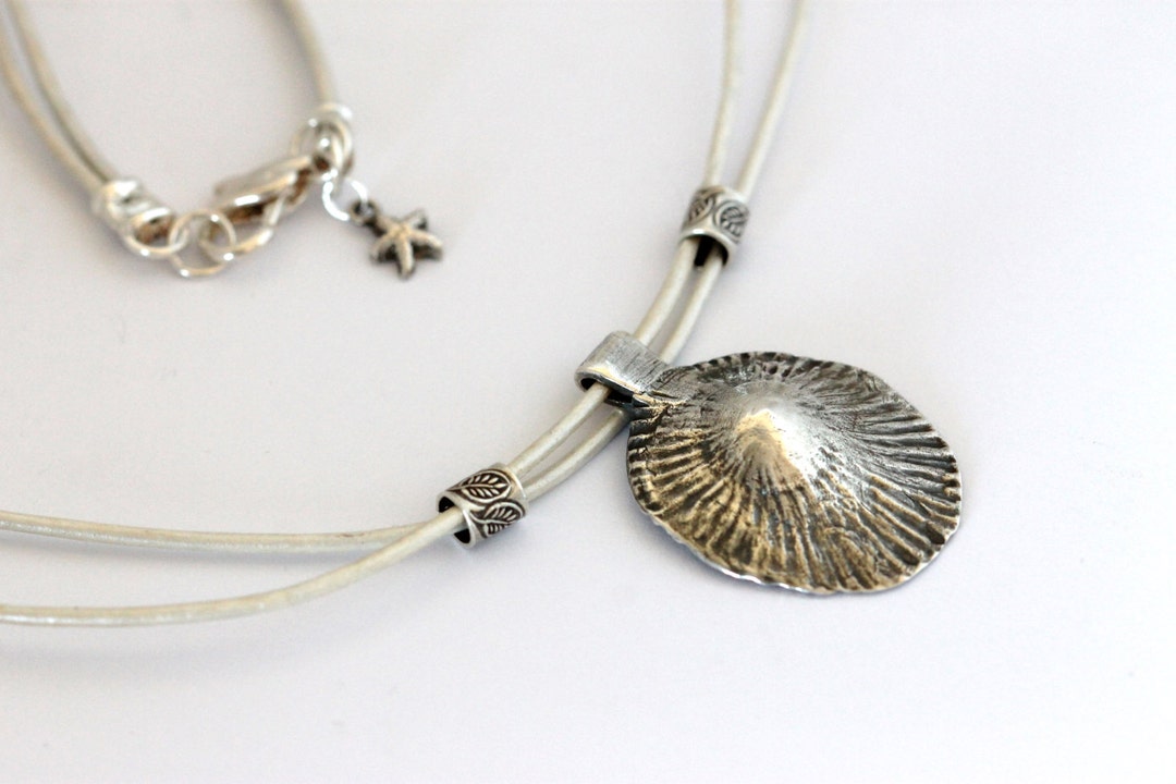 Hawaiian Limpet Shell Necklace | Dolphin Starfish | Fine Silver Opihi ...