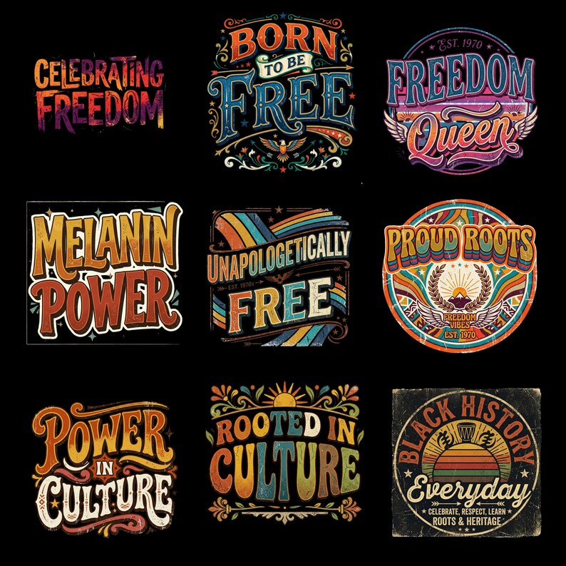 Juneteenth SVG Bundle, Black History PNG, Afro Queen, Melanin, Freedom ...