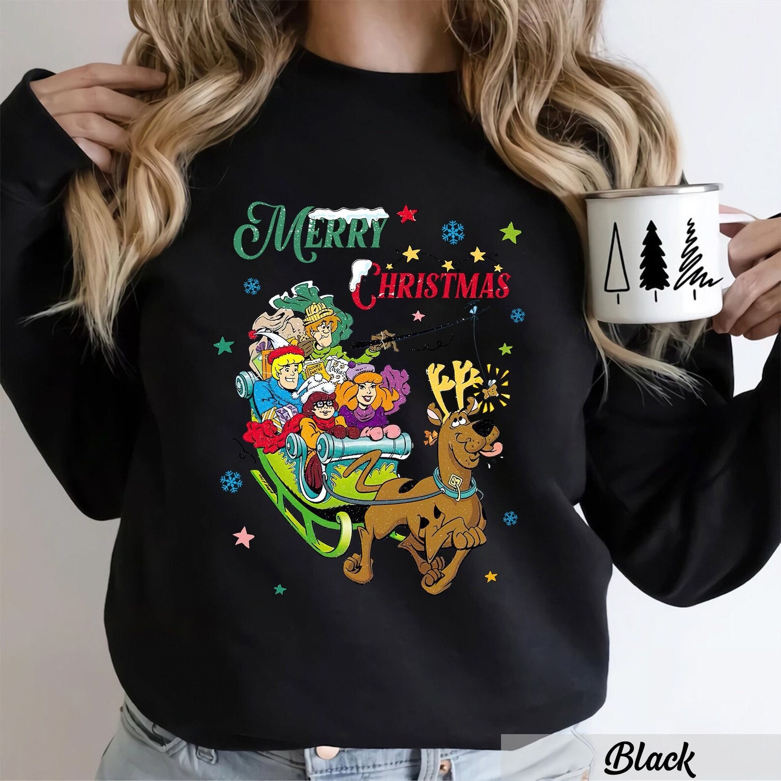 Scooby Doo Christmas Sweatshirt, Merry Christmas Scooby Doo Sweatshirt ...