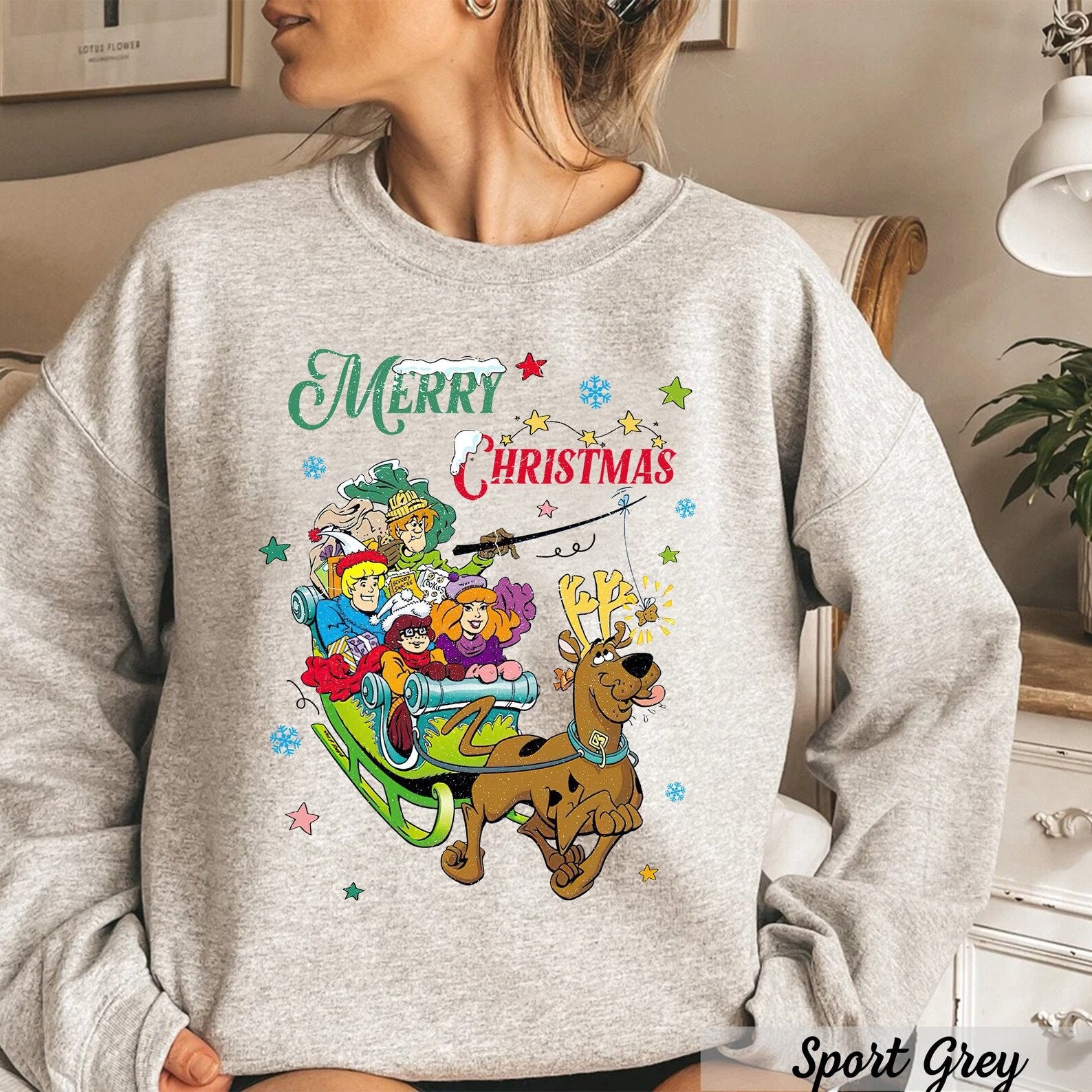 Scooby Doo Christmas Sweatshirt, Merry Christmas Scooby Doo Sweatshirt ...