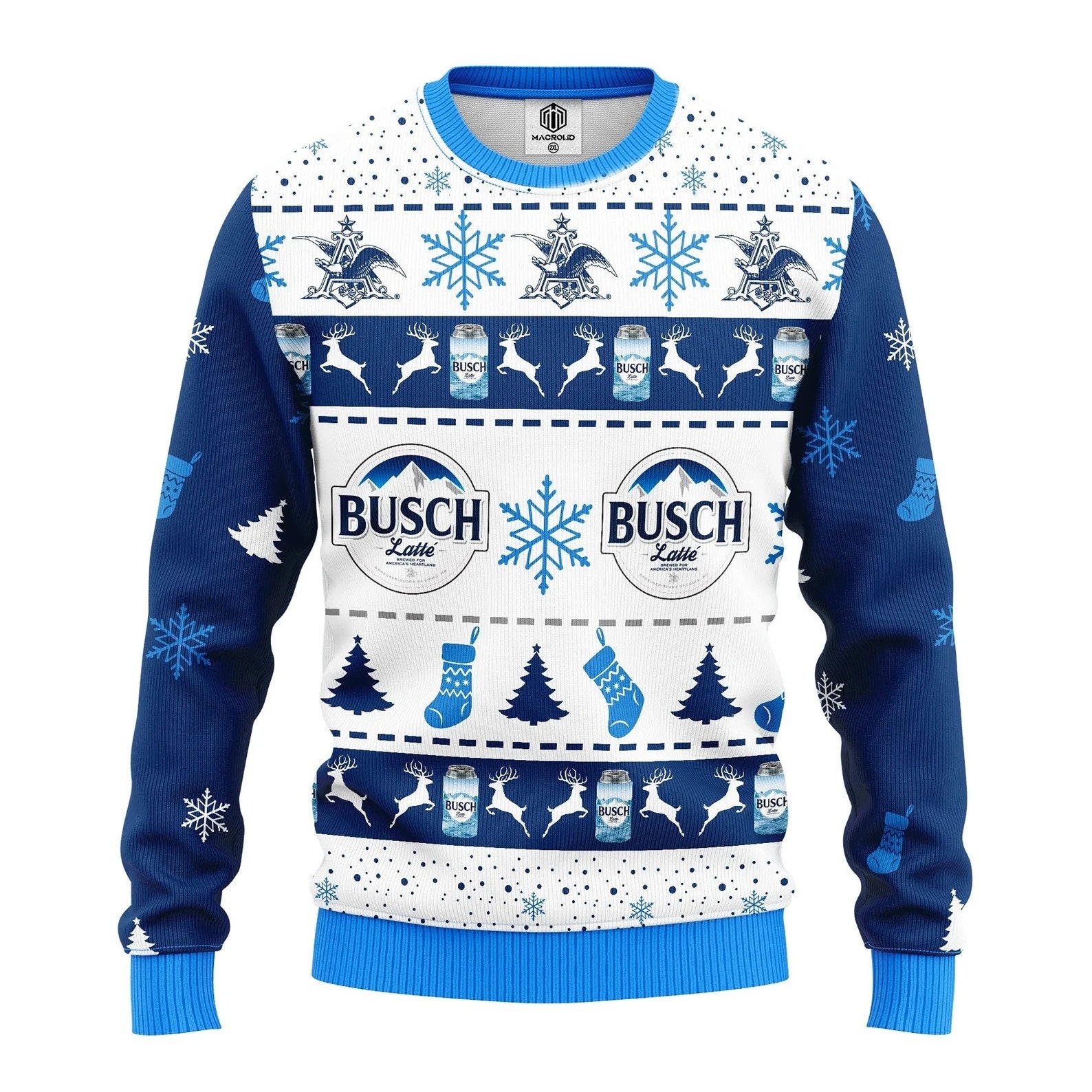 Busch Beer Ugly Christmas Sweater, Show Me Your Busch Beer Ugly Knitted ...