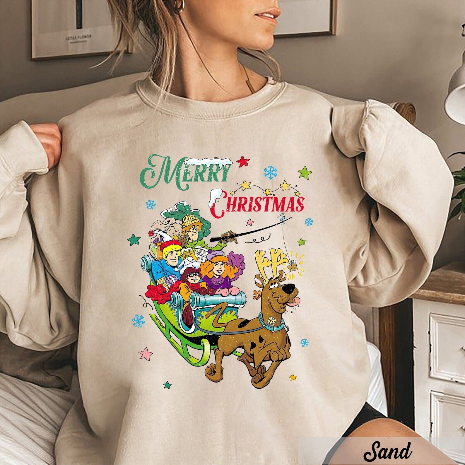 Scooby Doo Christmas Sweatshirt, Merry Christmas Scooby Doo Sweatshirt ...