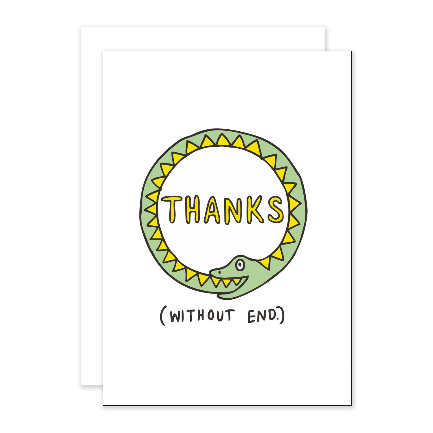 Thanks Without End Snake Thank You Card | Etsy