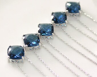 Blue stone necklace | Etsy