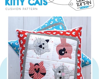 Kitty Cats Applique Cushion Pattern - Etsy
