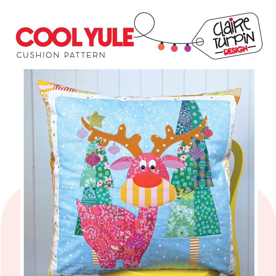 Cool Yule Reindeer Applique Cushion Pattern (PDF) - Etsy