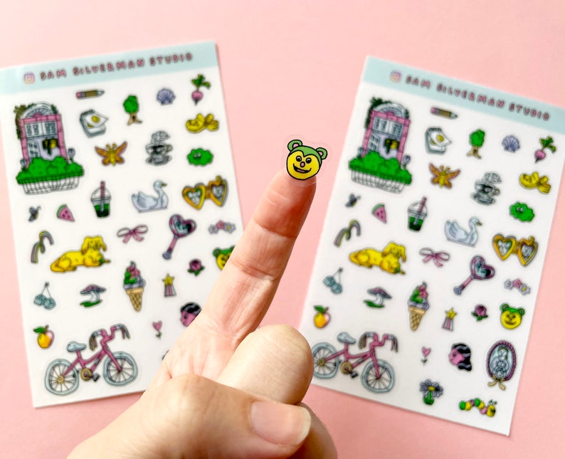 Vinyl Sticker Sheet, Illustrated Stickers - Etsy