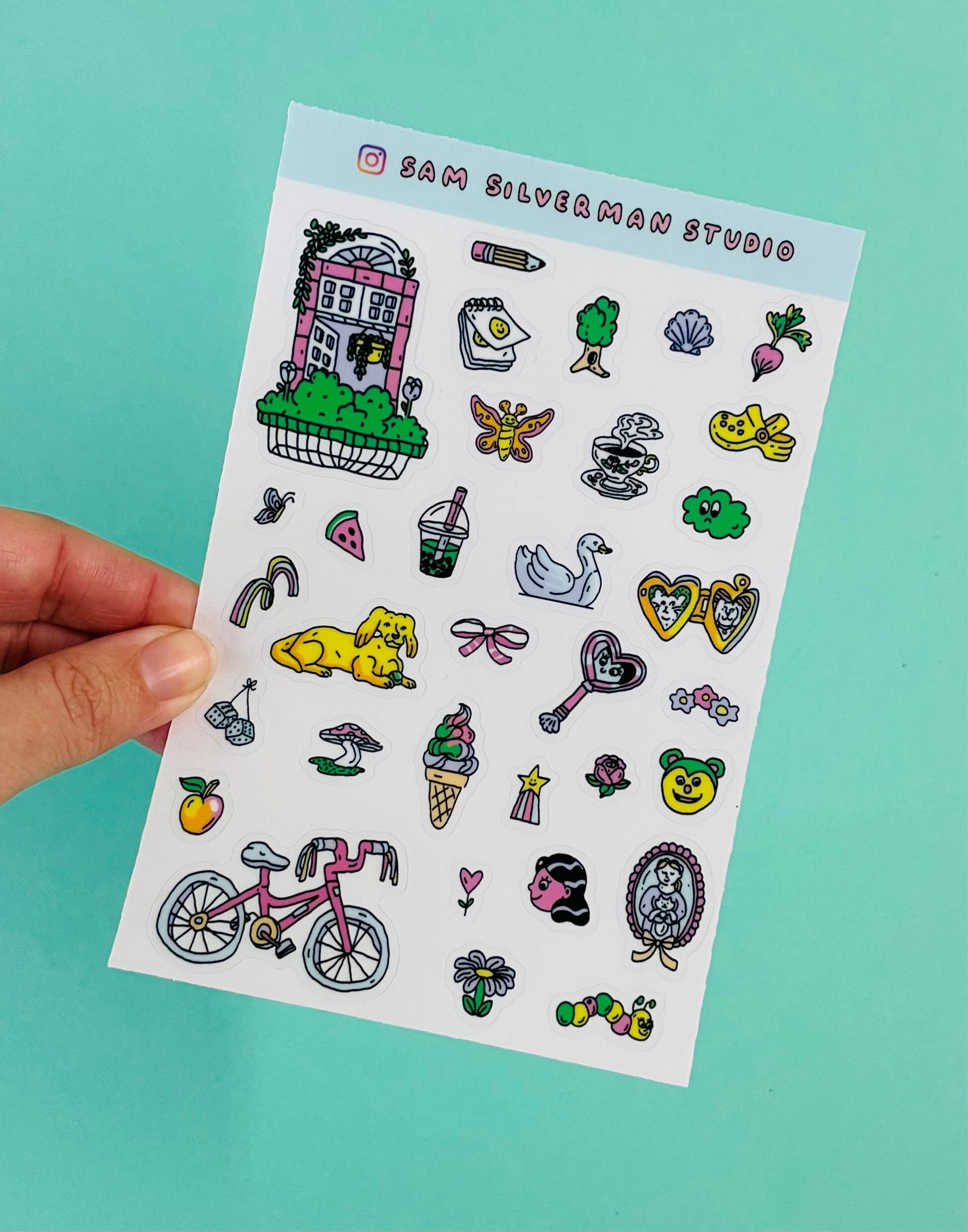 Vinyl Sticker Sheet, Illustrated Stickers - Etsy