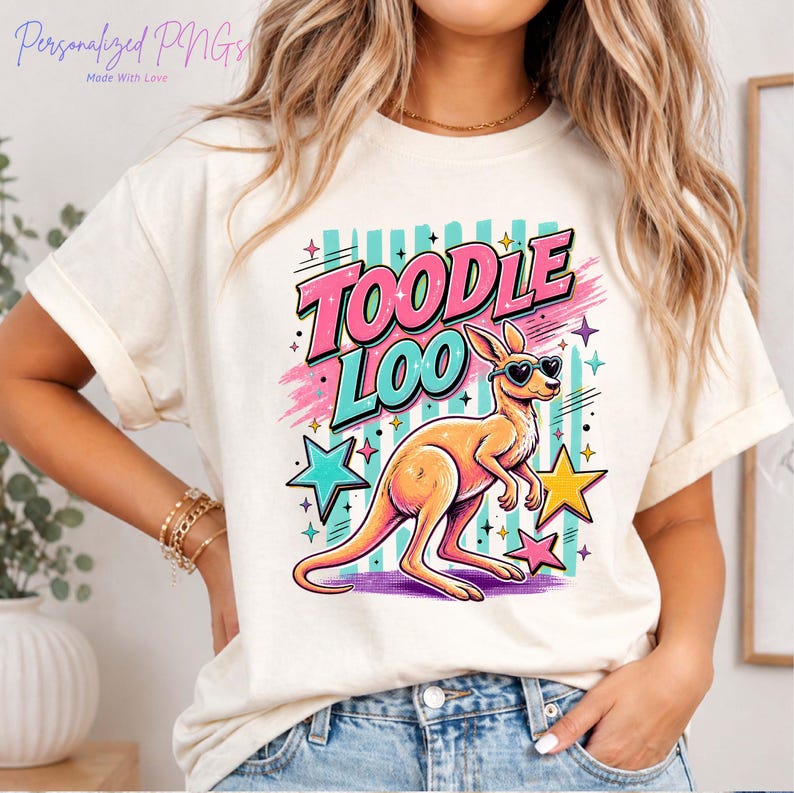 Toodle Loo Kangaroo PNG, Striped Preppy Design (digital Download) - Etsy