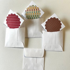 Mini NOTECARD Assortment - Tiny 2" Square Folded Notes Colorful ...