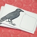 QUOTH the RAVEN . Set of 5 Mini Notecards Crow Edgar Allen Poe Black ...