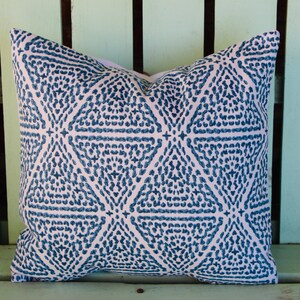Blue Geometric Pillow Coverthrow Pillowpillow - Etsy