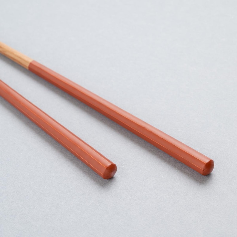 Japanese Orange Lacquer Chopsticks Set With Holder – Wooden Wakasa ...