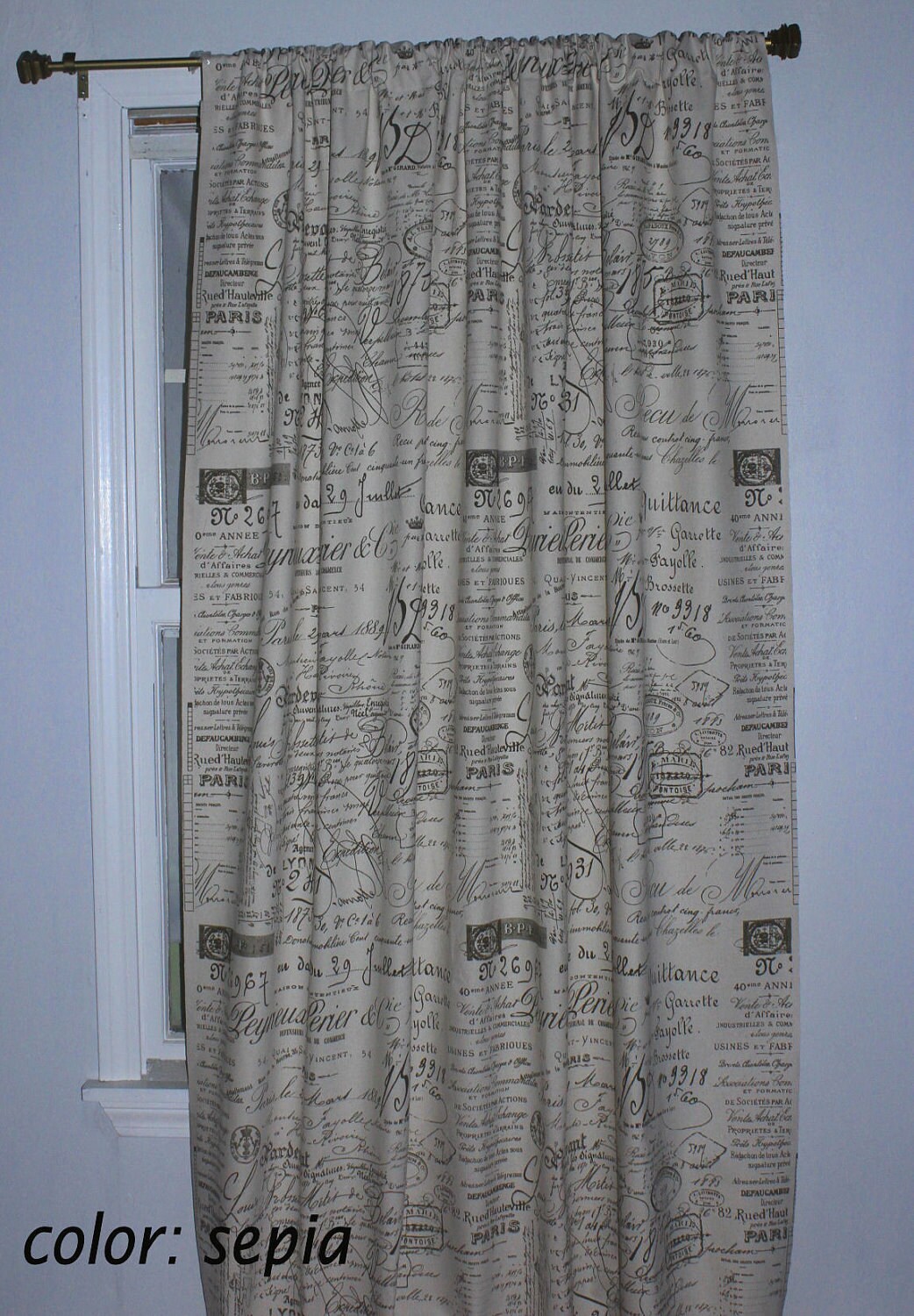French Script Shower Curtain - Etsy
