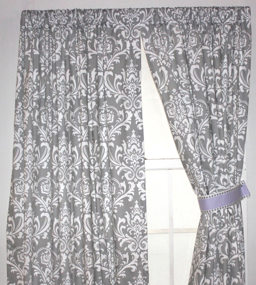 Damask Curtain Drapery Panel-comes in Three Different Colors Unlined - Etsy