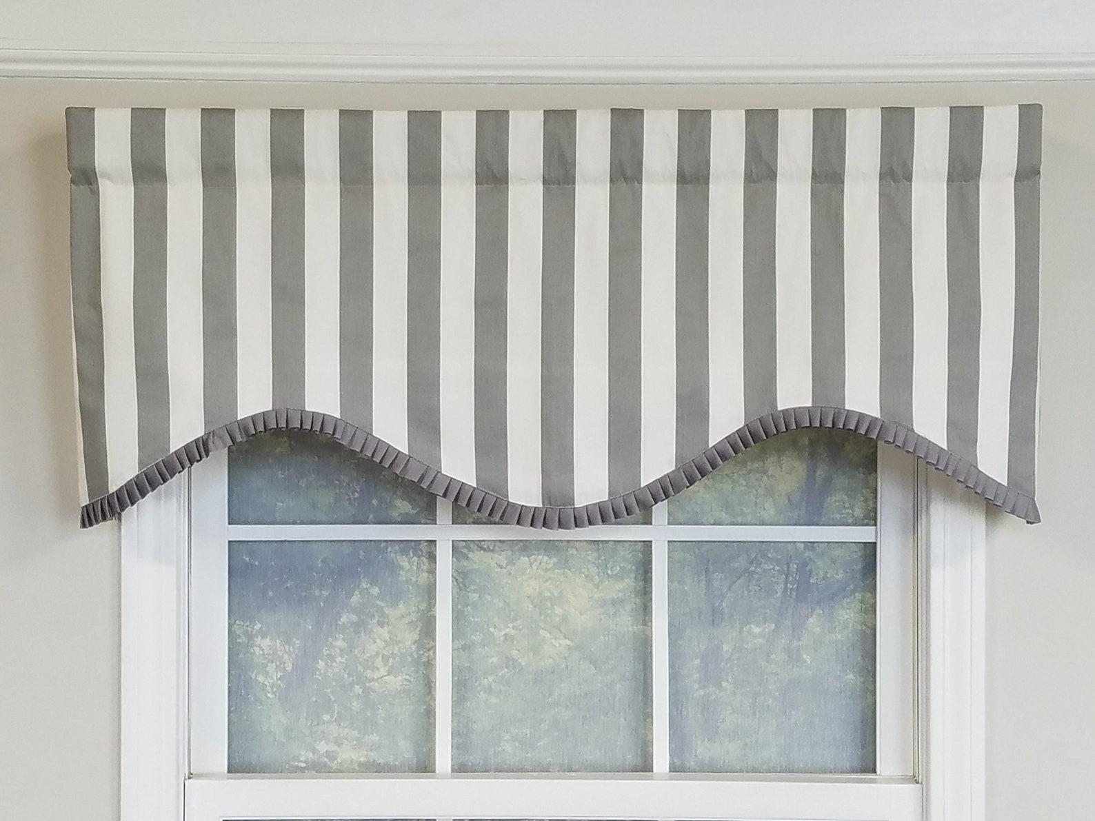 Coastal Stripe Shaped Valance - Etsy