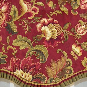 Countess French Pleated Ruffle Valance in Red - Etsy