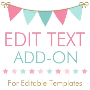 Edit for Me Edit Text ADD ON Personalize My Editable Template - Etsy