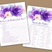 Who Knows the Birthday Girl Best, Purple Floral Birthday Game Bundle ...