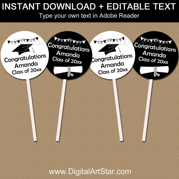 Graduation Cupcake Topper - Etsy