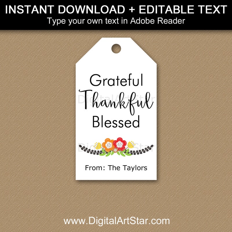Thanksgiving Tags - Etsy