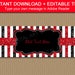 Red and Black Candy Bar Wrapper, Chocolate Wrap, Birthday Party Favors ...