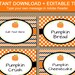 EDITABLE Halloween Chevron Food Labels, Printable Buffet Cards ...