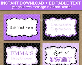 Purple labels | Etsy