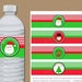 Christmas Water Bottle Label Template, Kids Christmas Party Decor ...