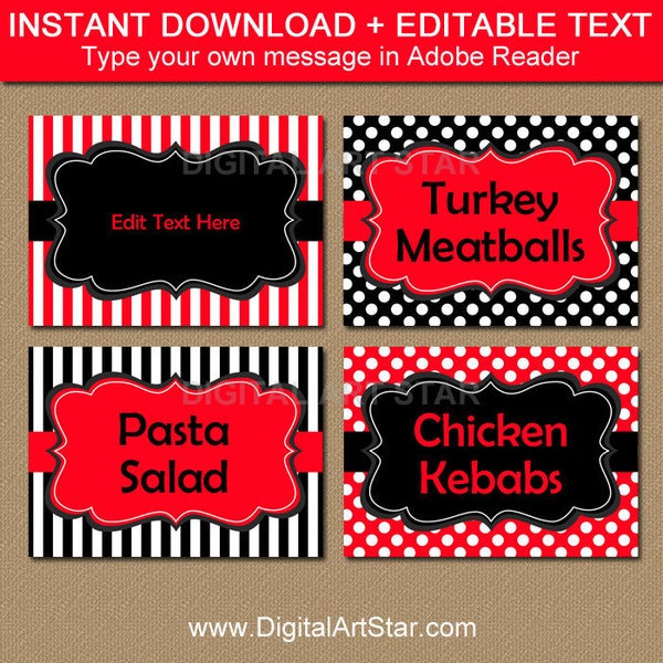 Candy Buffet Labels - Etsy