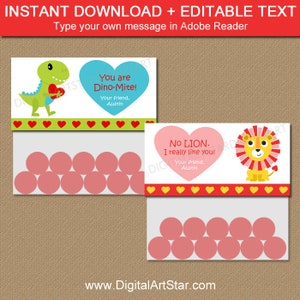 Valentine Bag Toppers Personalized EDITABLE Valentine Treat - Etsy