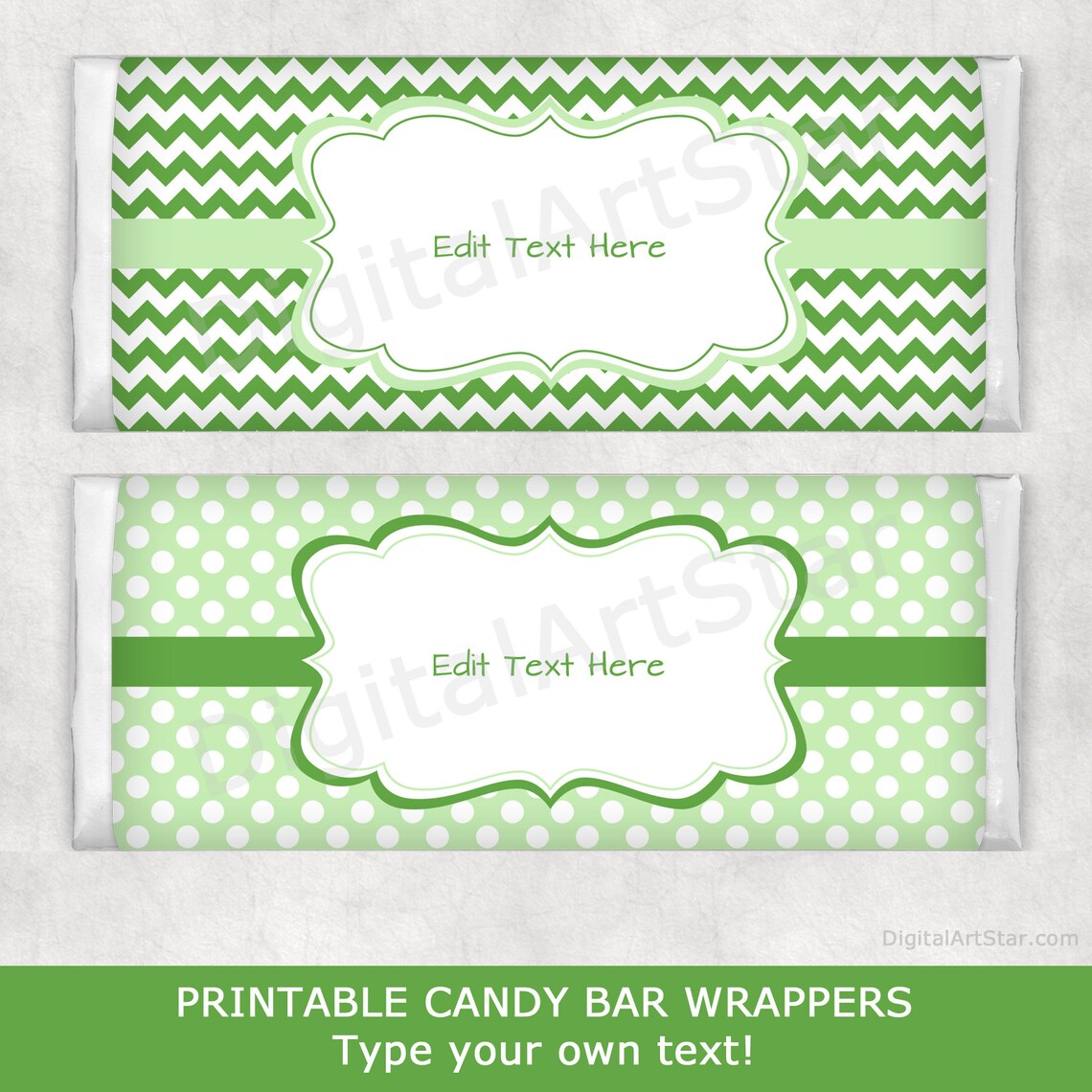 Green Candy Bar Wrappers St Patricks Day Chocolate Bar | Etsy