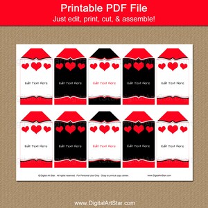 Valentines Day Tags Heart Gift Tags Valentine Gift Tags Valentines ...