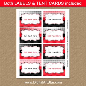 Printable Candy Buffet Labels for Birthday, Editable Food Labels ...