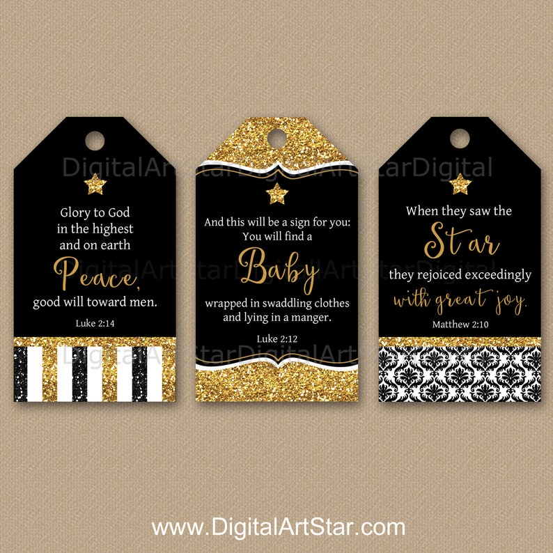 Printable Christian Christmas Tags Christian Gift Tags - Etsy