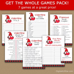 Printable Valentine Games Valentine Word Scramble Game Valentine's Day ...
